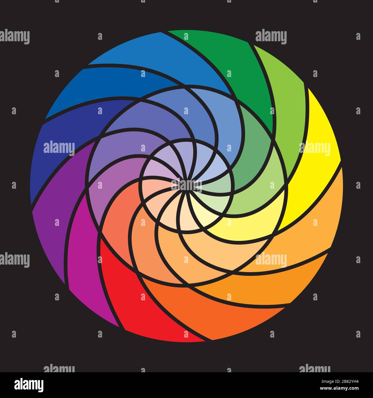 Color Wheel Or Color Circle With Twelve Colors Stock Vector Image And Art