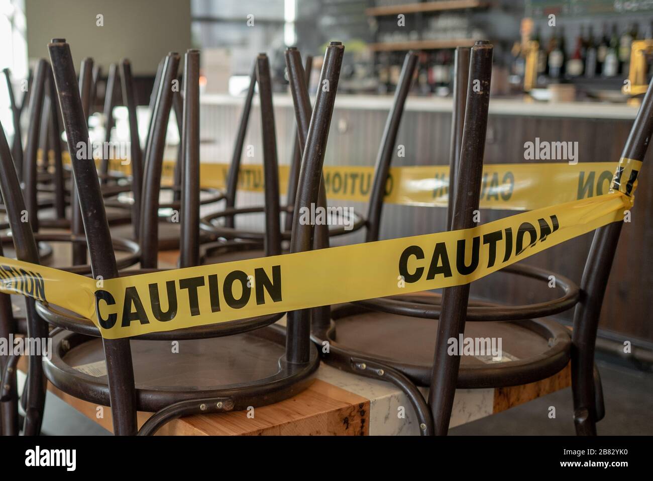 Shelter with caution tape hi-res stock photography and images - Alamy