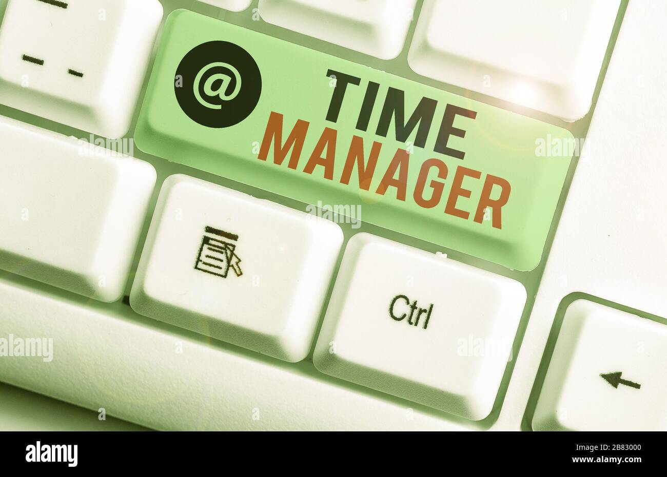 Conceptual hand writing showing Time Manager. Concept meaning process ...