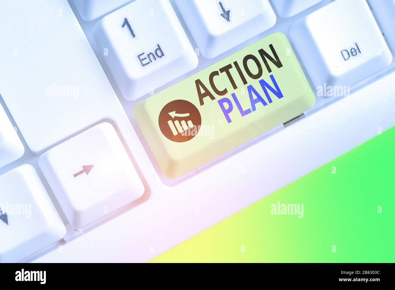 Text sign showing Action Plan. Business photo text the detailed plan ...
