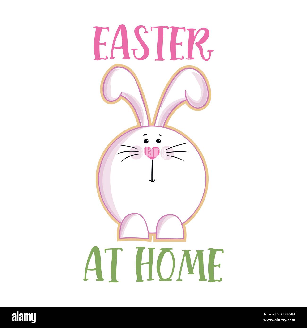 Easter at home - Lettering poster with text for self quarine Easter ...