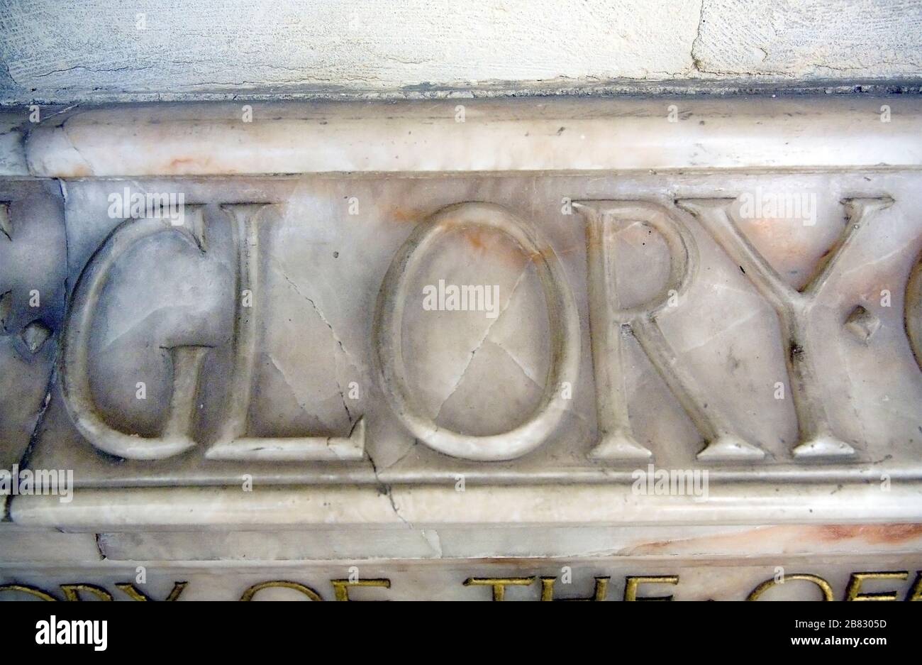 Glory sign made of marble from the interior of Canterbury cathedral ...