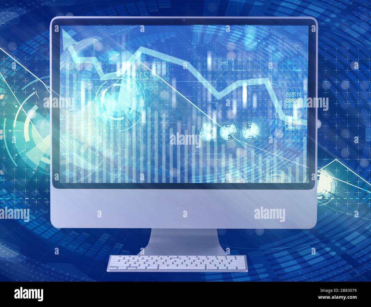 The computer screen in business concept Stock Photo - Alamy
