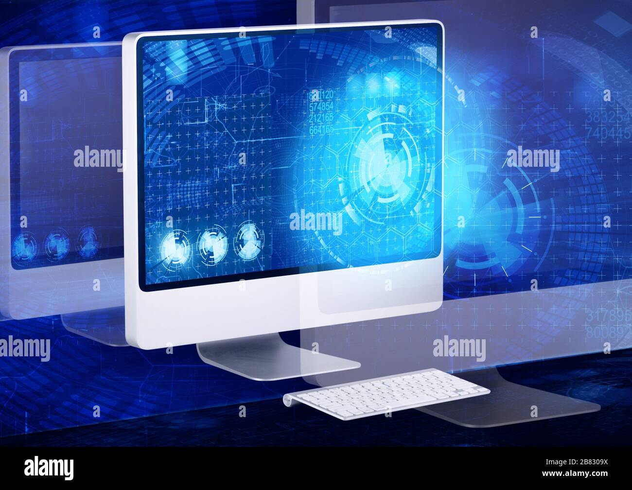The computer screen in business concept Stock Photo - Alamy