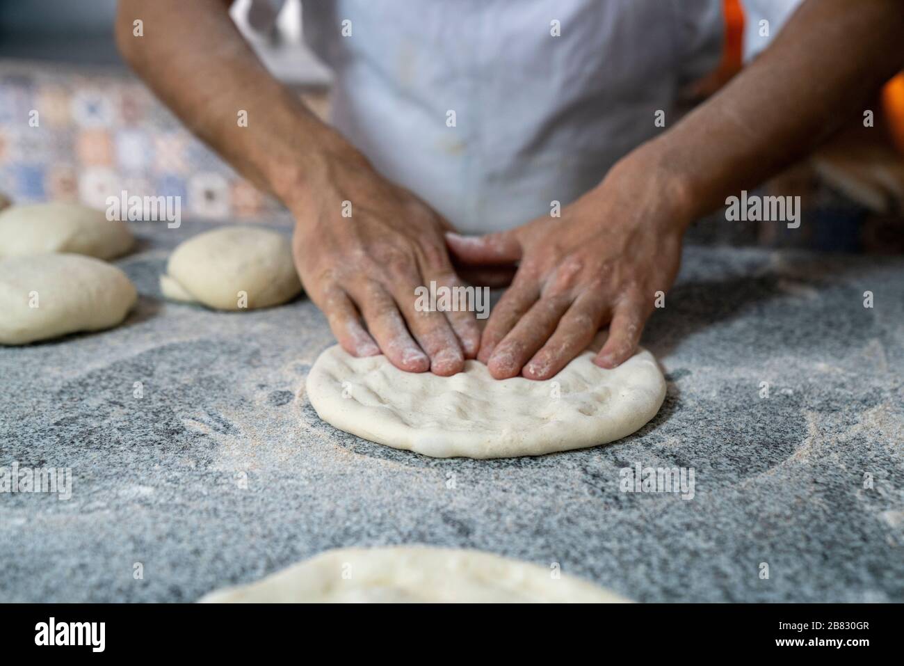 Preparing pita bread hi-res stock photography and images - Alamy