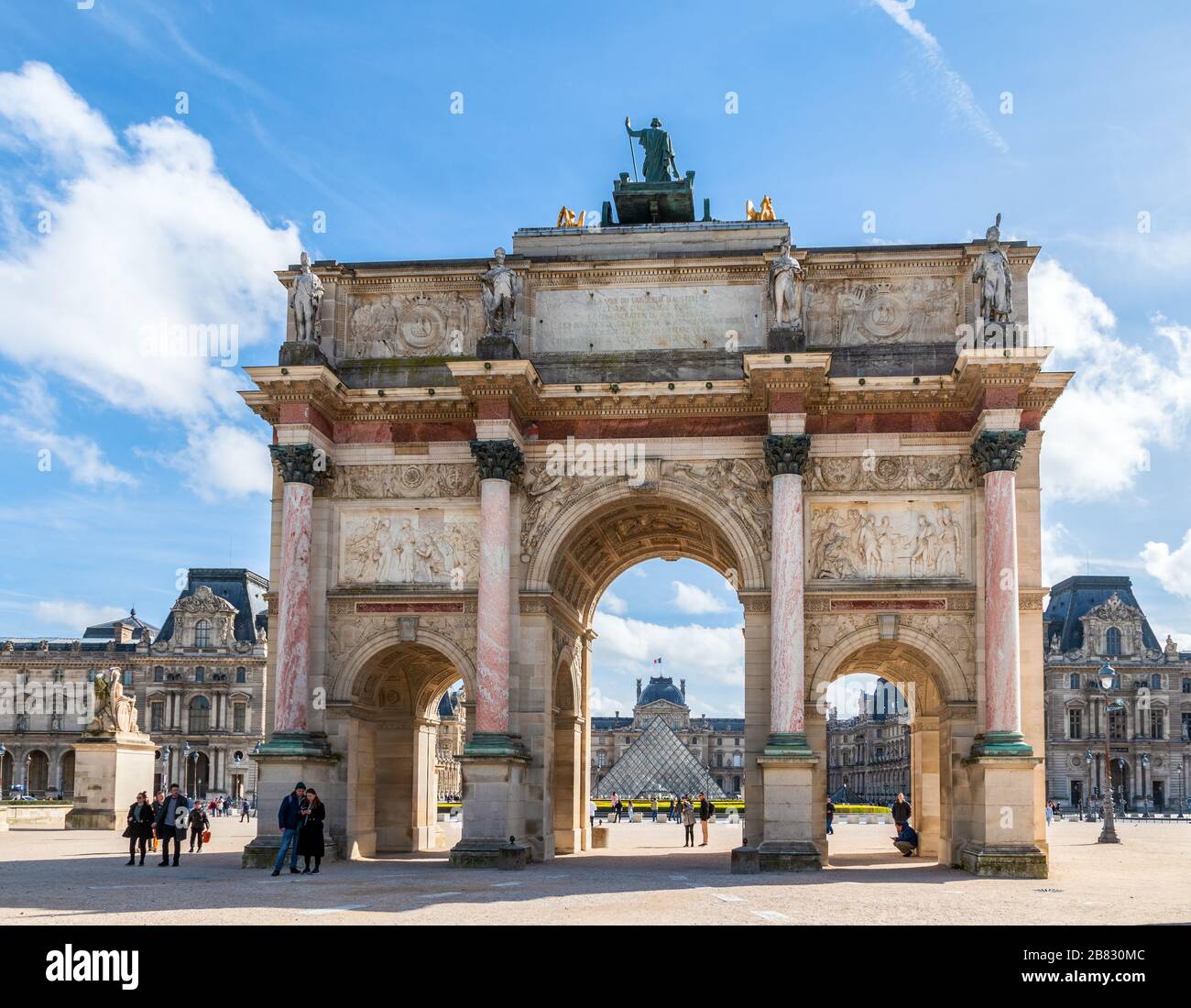 Louvre pyramid arch paris hi-res stock photography and images - Alamy