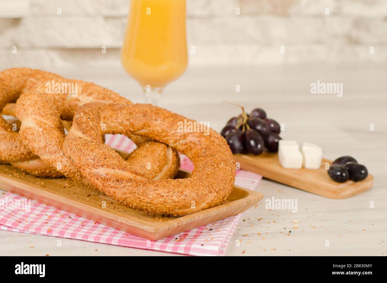 Turkish pastry from turkish cuisine (acma, Pogaca, Simit Stock Photo ...