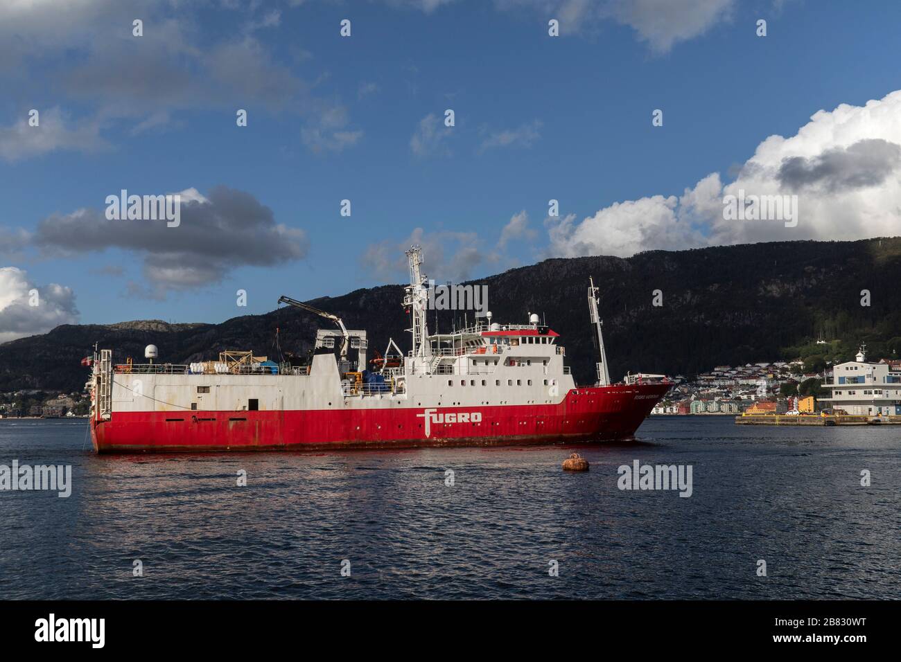 Research and seismic vessel Fugro Meridian arriving in the port of ...
