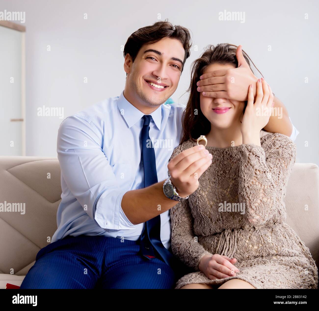 The romantic concept with man making marriage proposal Stock Photo - Alamy