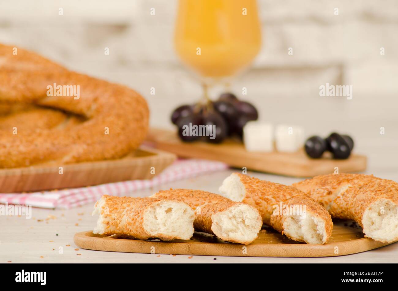Turkish pastry from turkish cuisine (acma, Pogaca, Simit Stock Photo ...