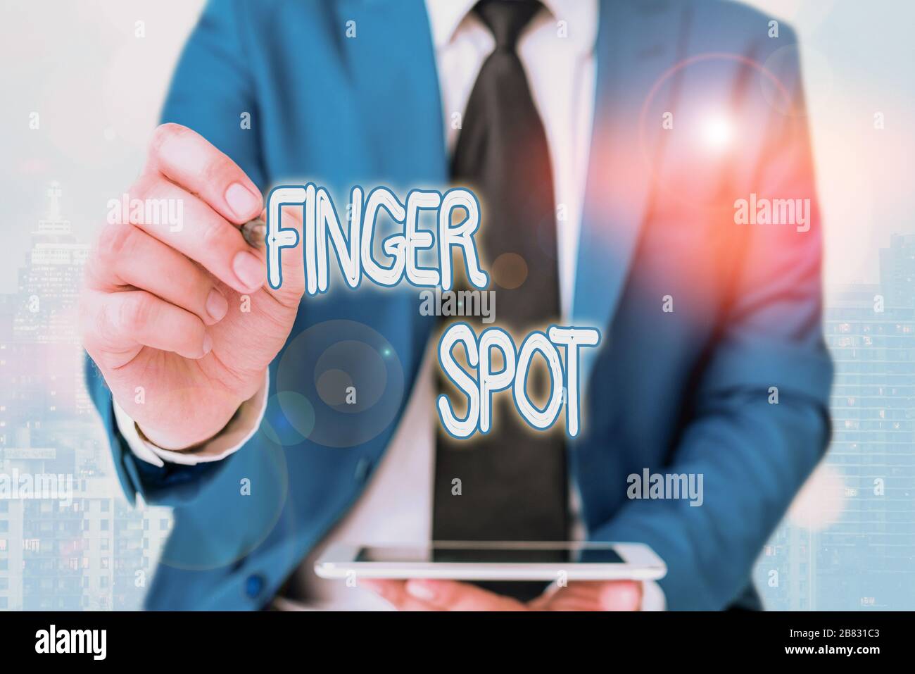 Word writing text Finger Spot. Business photo showcasing Small ...
