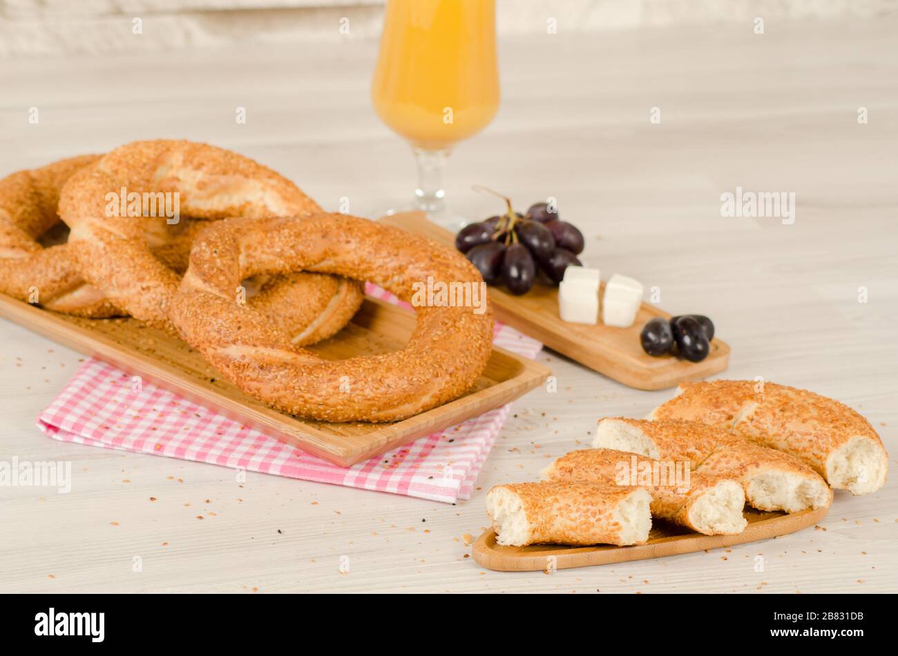 Turkish pastry from turkish cuisine (acma, Pogaca, Simit Stock Photo - Alamy