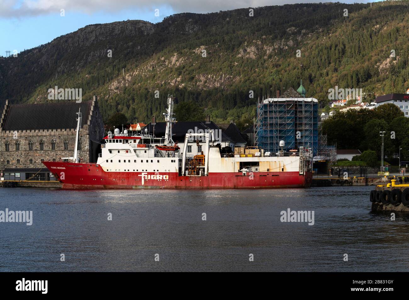 Research and seismic vessel Fugro Meridian at Festningskaien, in the ...