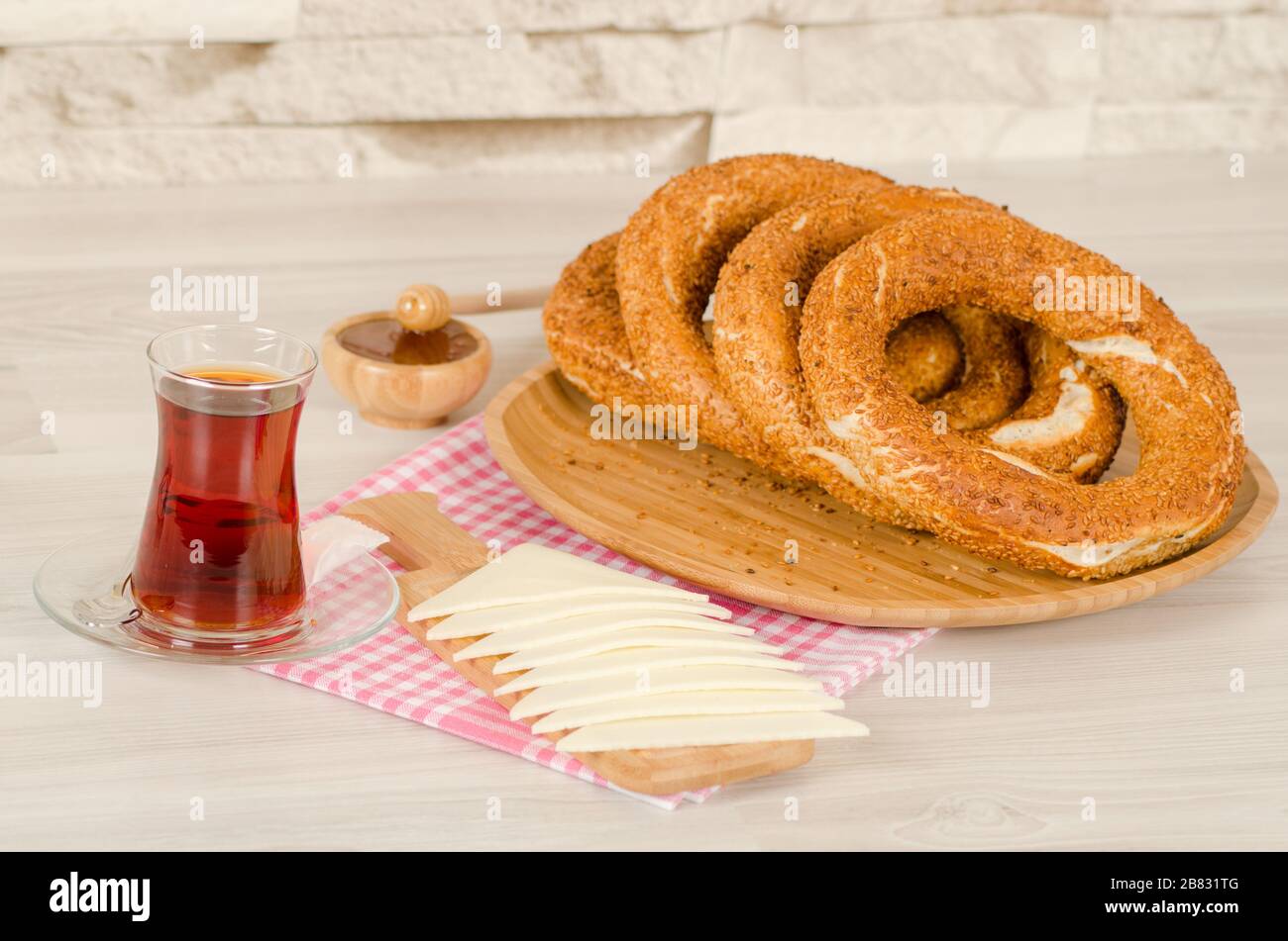 Turkish pastry from turkish cuisine (acma, Pogaca, Simit Stock Photo ...