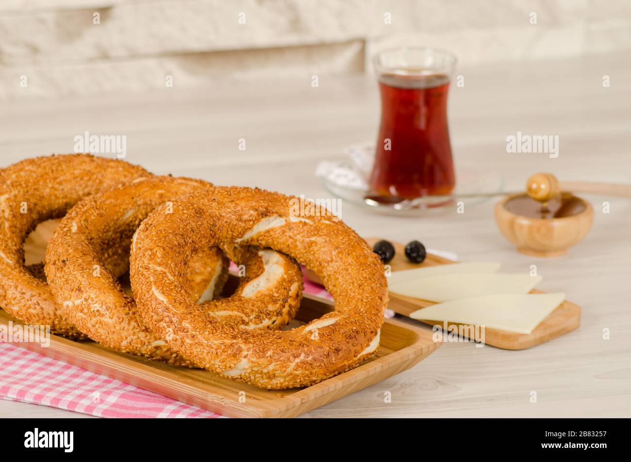 Turkish pastry from turkish cuisine (acma, Pogaca, Simit Stock Photo ...