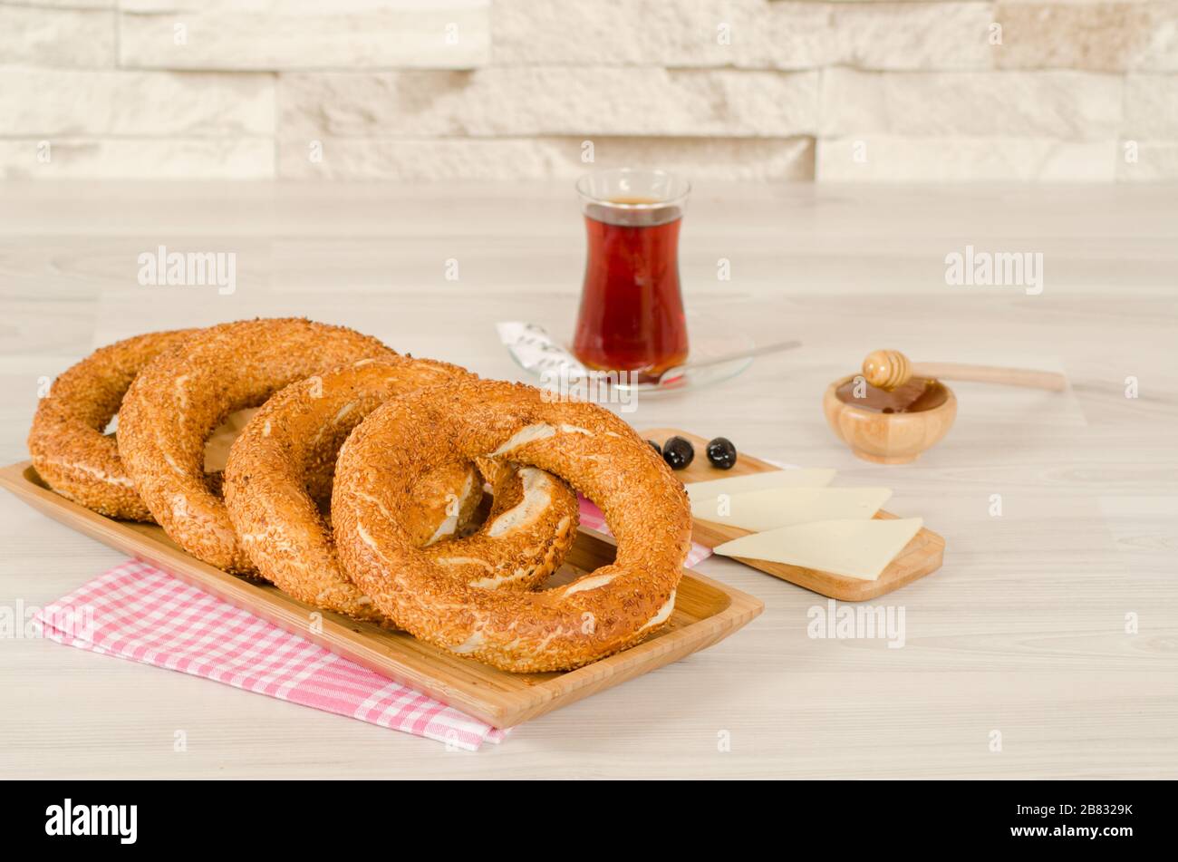 Turkish pastry from turkish cuisine (acma, Pogaca, Simit Stock Photo ...
