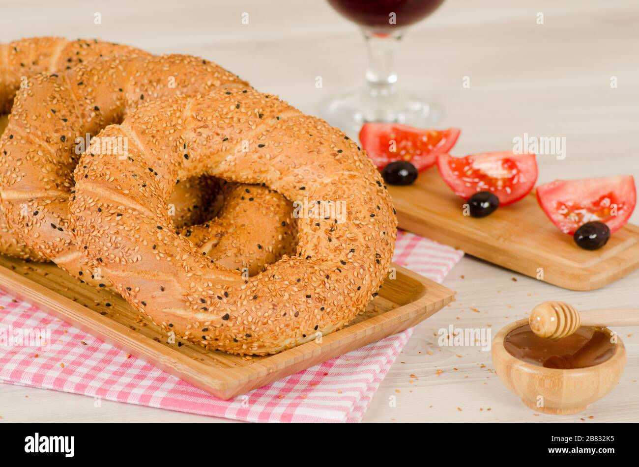 Turkish pastry from turkish cuisine (acma, Pogaca, Simit Stock Photo ...