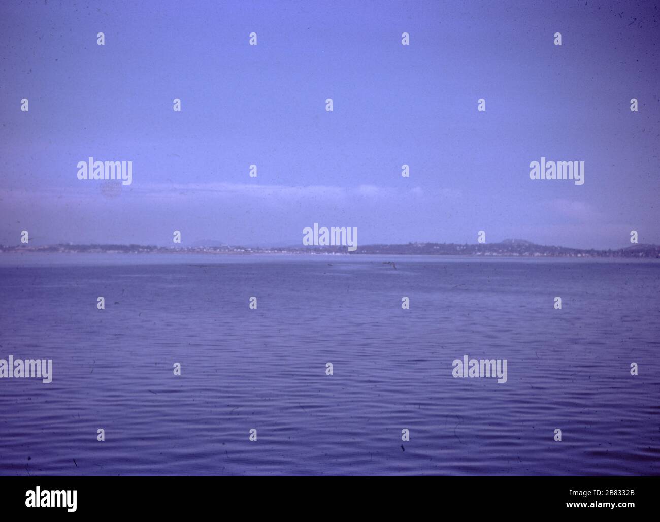 Elliott Bay viewed from Alki Beach Park, Seattle, Washington, 1965 ...