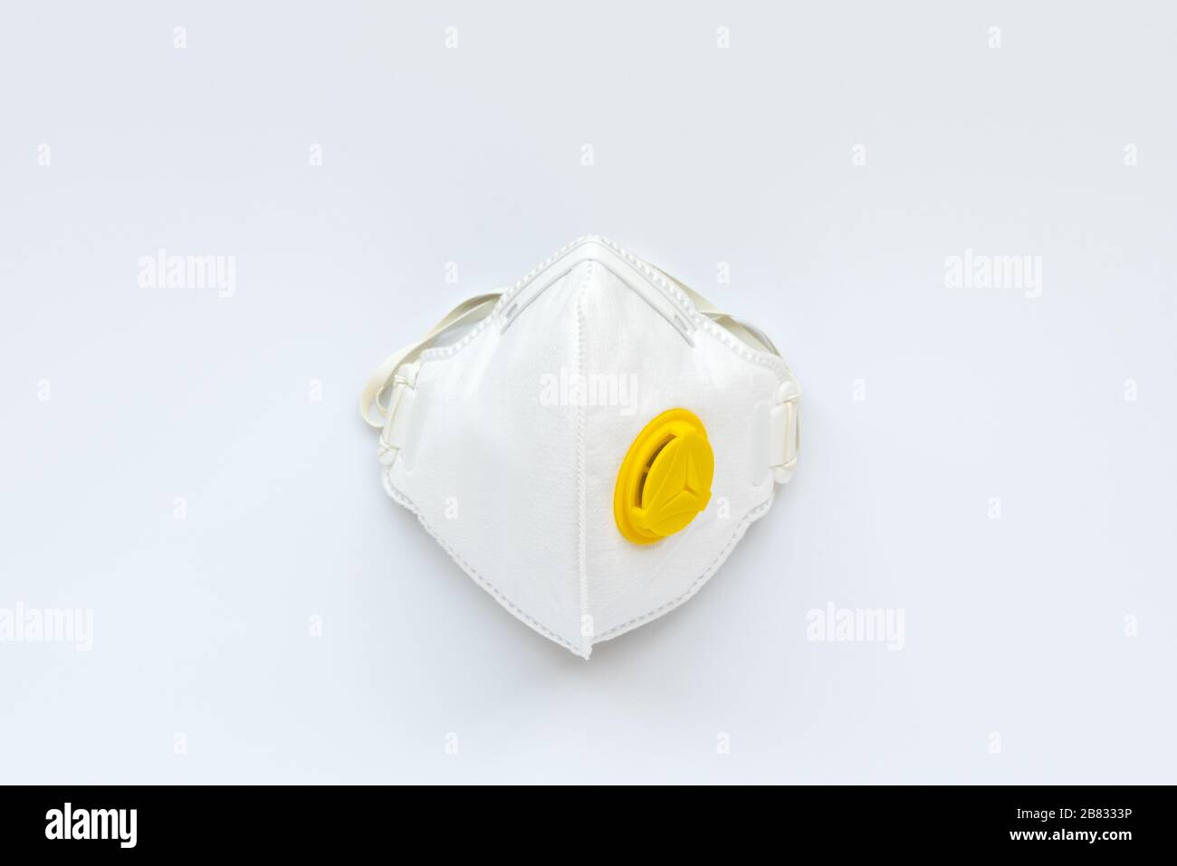 Safety mask for dust protection on white background. Top view ...