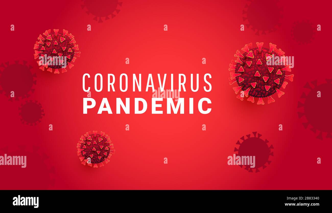 Coronavirus pandemic concept with SARS-CoV-2 virus molecule or infected ...
