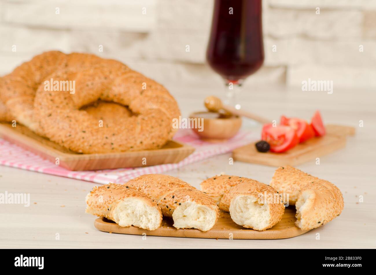 Turkish pastry from turkish cuisine (acma, Pogaca, Simit Stock Photo - Alamy