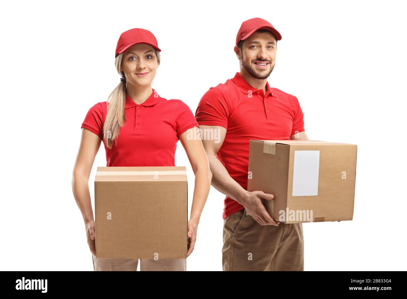 Delivery service packages on Cut Out Stock Images & Pictures - Alamy