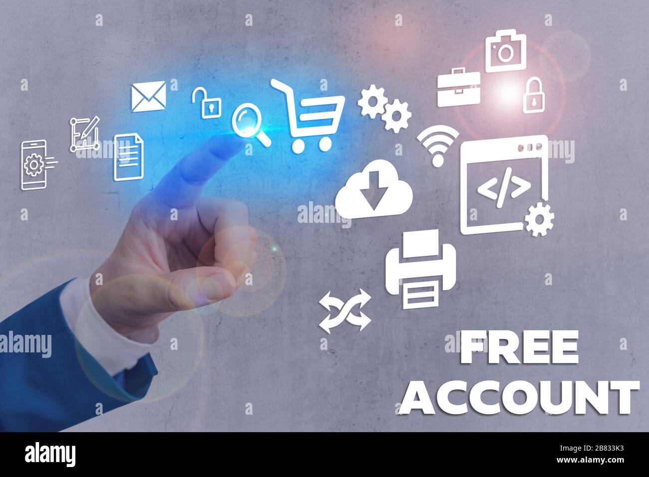 Text sign showing Free Account. Business photo text signing up ...