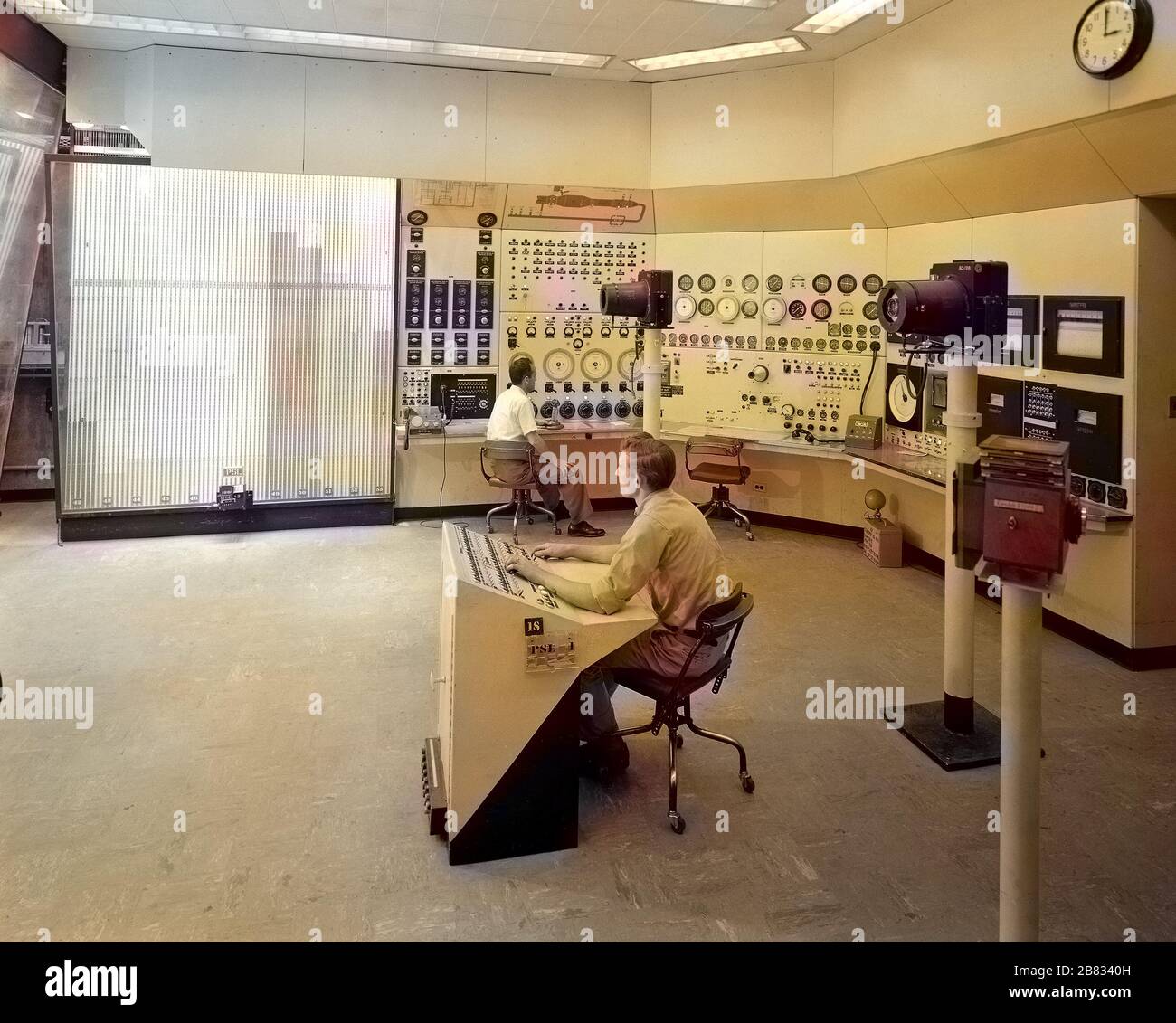 NASA engineers in the Propulsion Systems Laboratory control room at ...