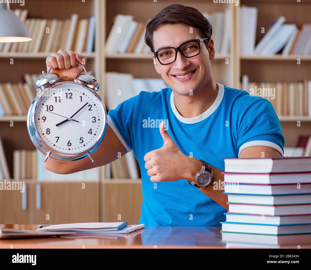 The student preparing for college exams Stock Photo - Alamy