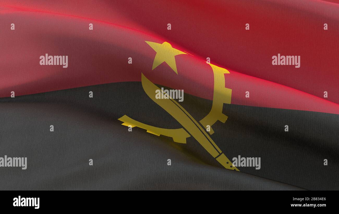 Background with flag of Angola Stock Photo - Alamy