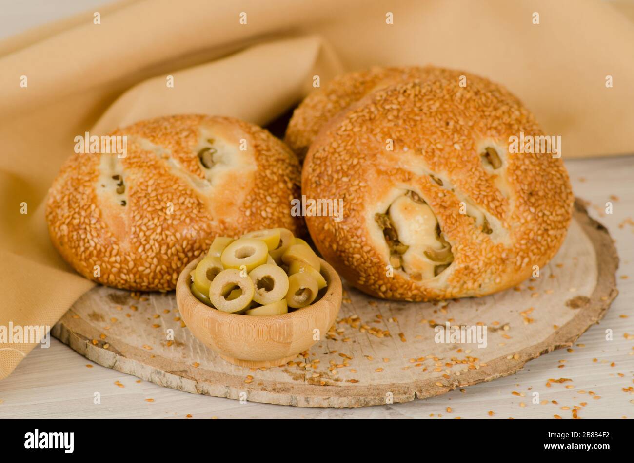 Turkish pastry from turkish cuisine (acma, Pogaca, Simit Stock Photo ...