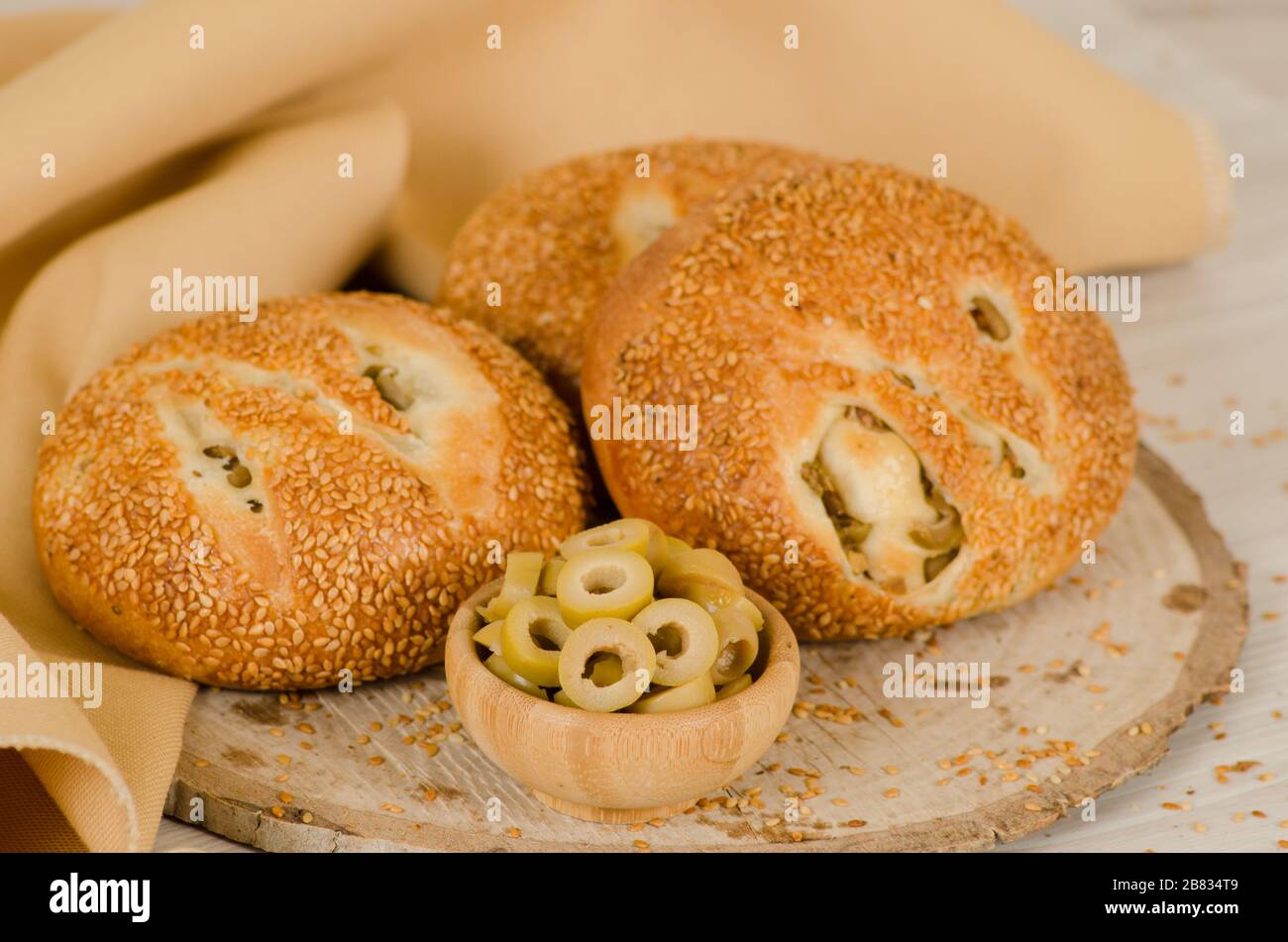 Turkish pastry from turkish cuisine (acma, Pogaca, Simit Stock Photo ...