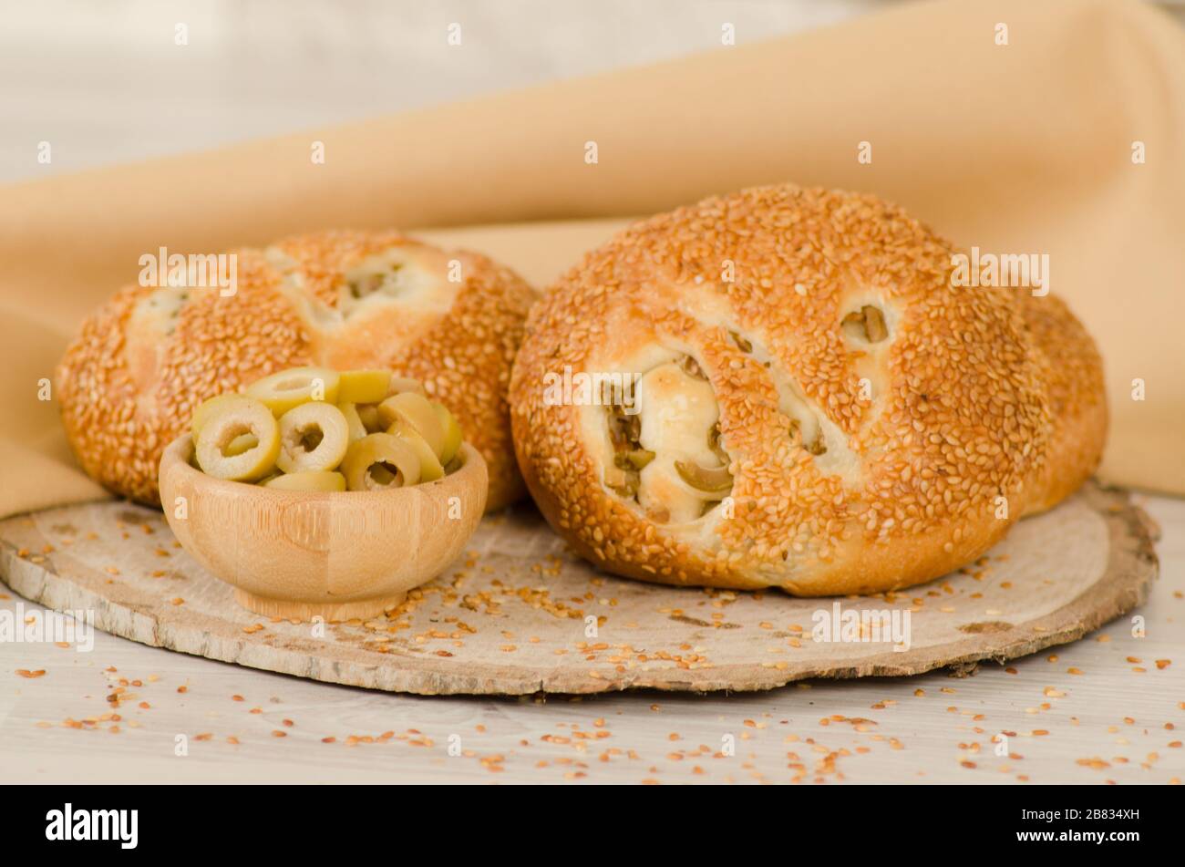 Turkish pastry from turkish cuisine (acma, Pogaca, Simit Stock Photo ...