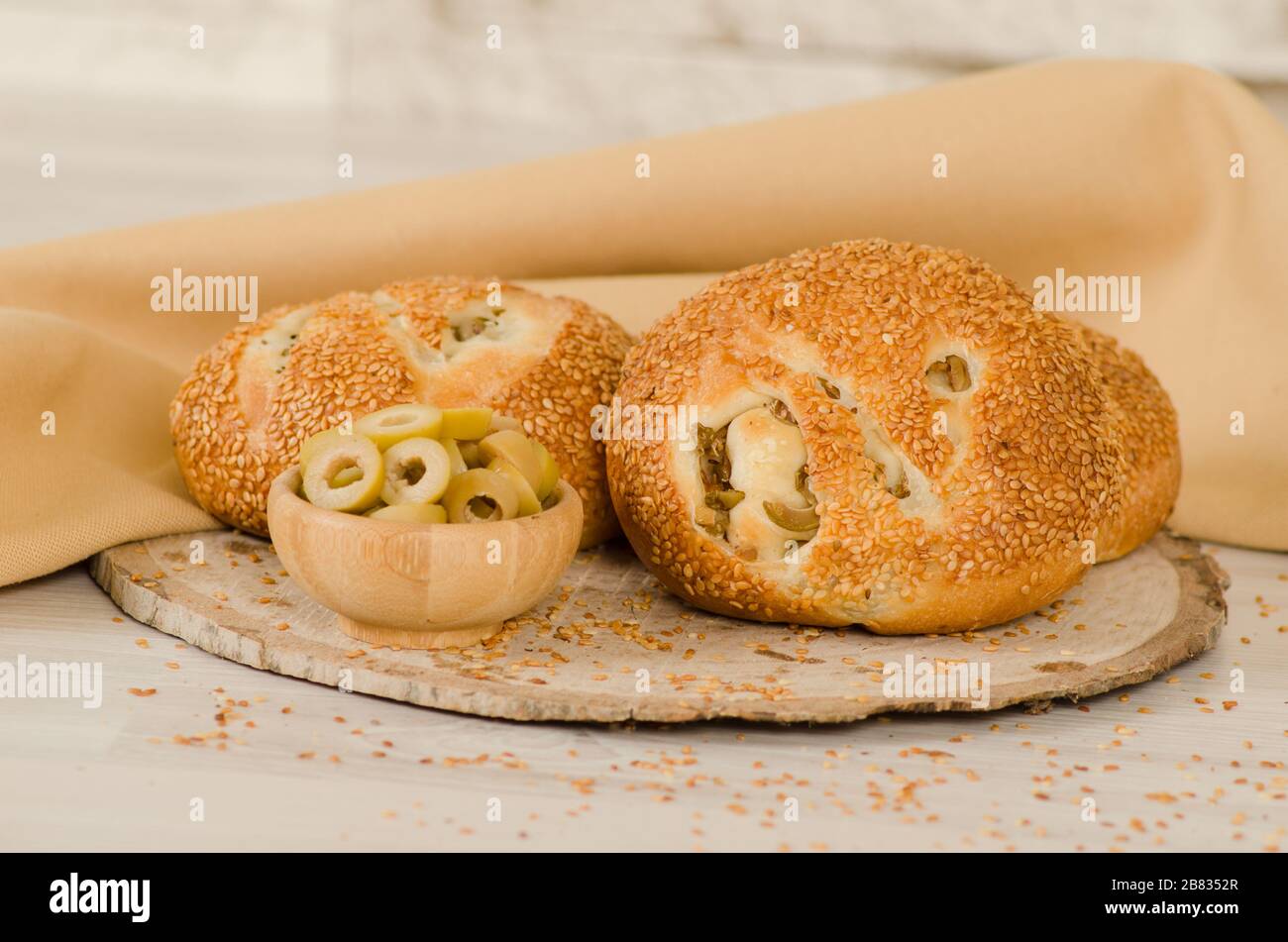 Turkish pastry from turkish cuisine (acma, Pogaca, Simit Stock Photo ...