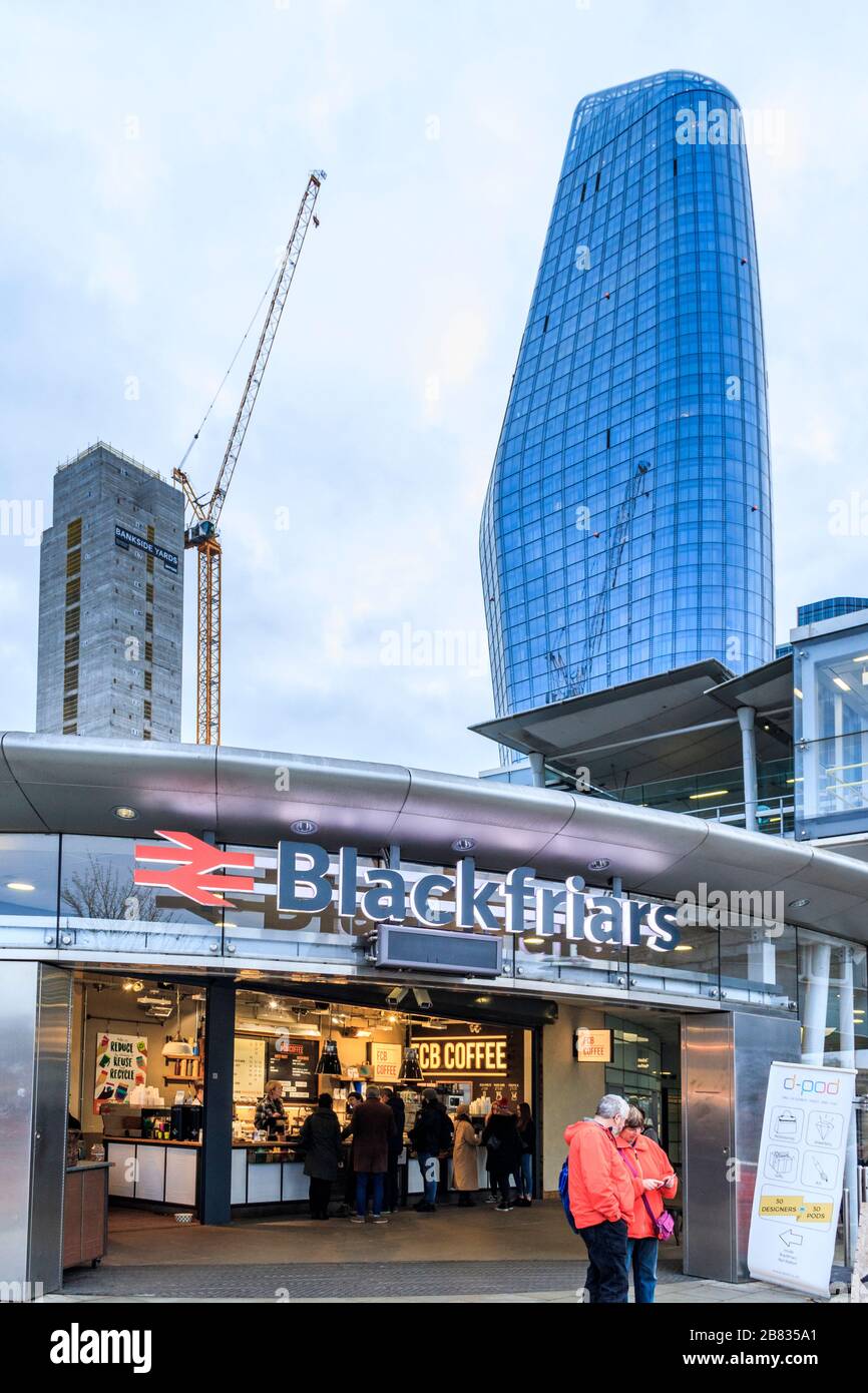 Blackfriars station entrance hi-res stock photography and images - Alamy