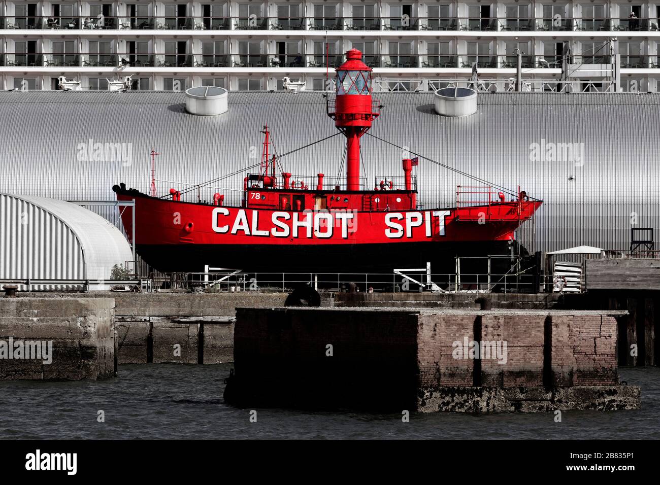 Calshot Spit Lightship, Southampton, Hampshire, England, United Kingdom ...