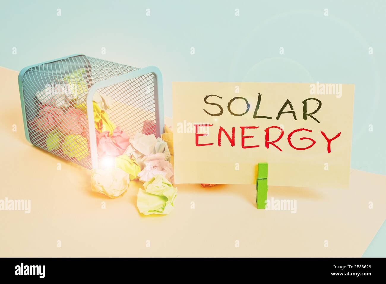 Handwriting text writing Solar Energy. Conceptual photo radiation from ...