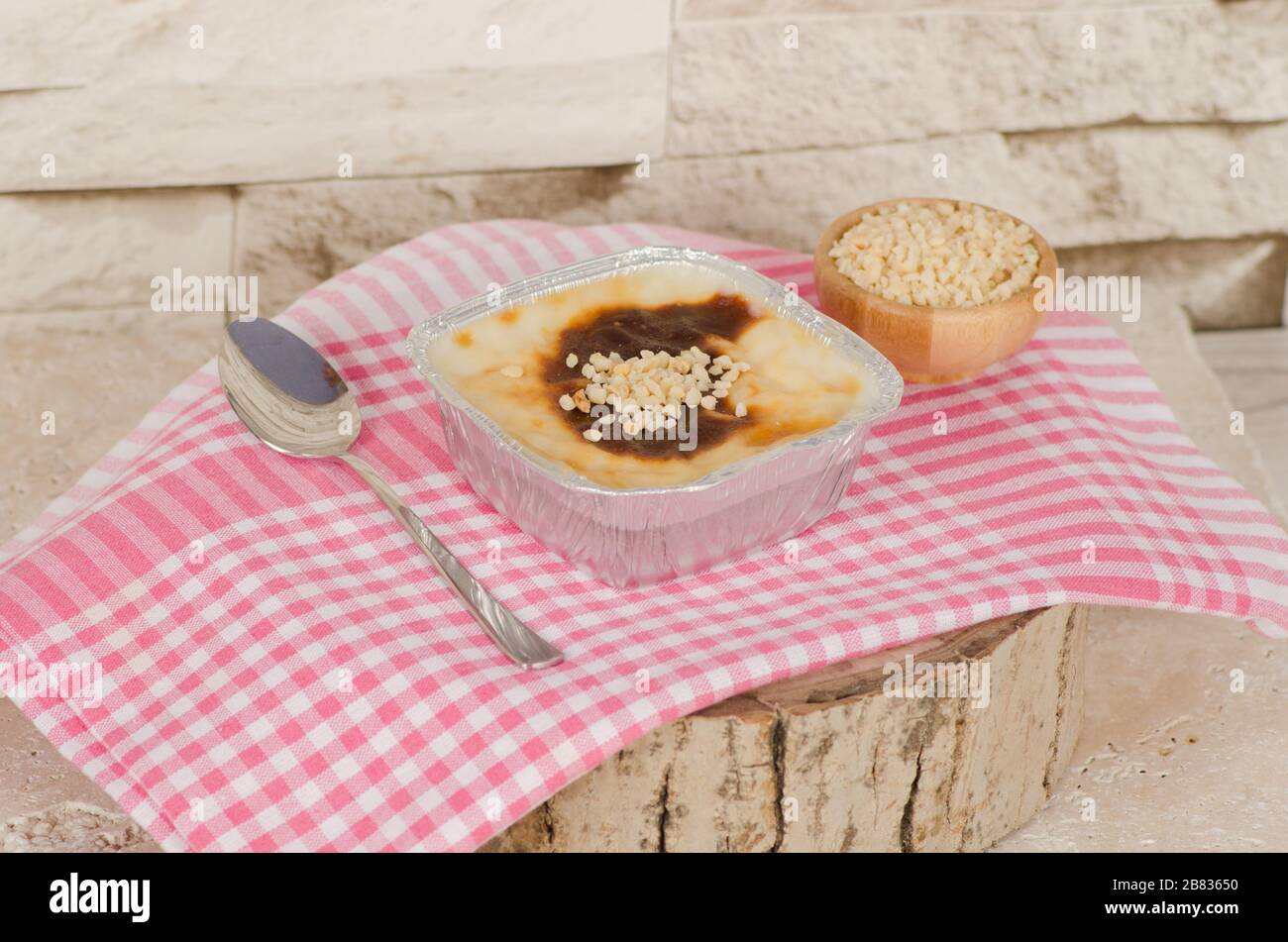 Sutlac - traditional turkish dessert stock photo Stock Photo - Alamy