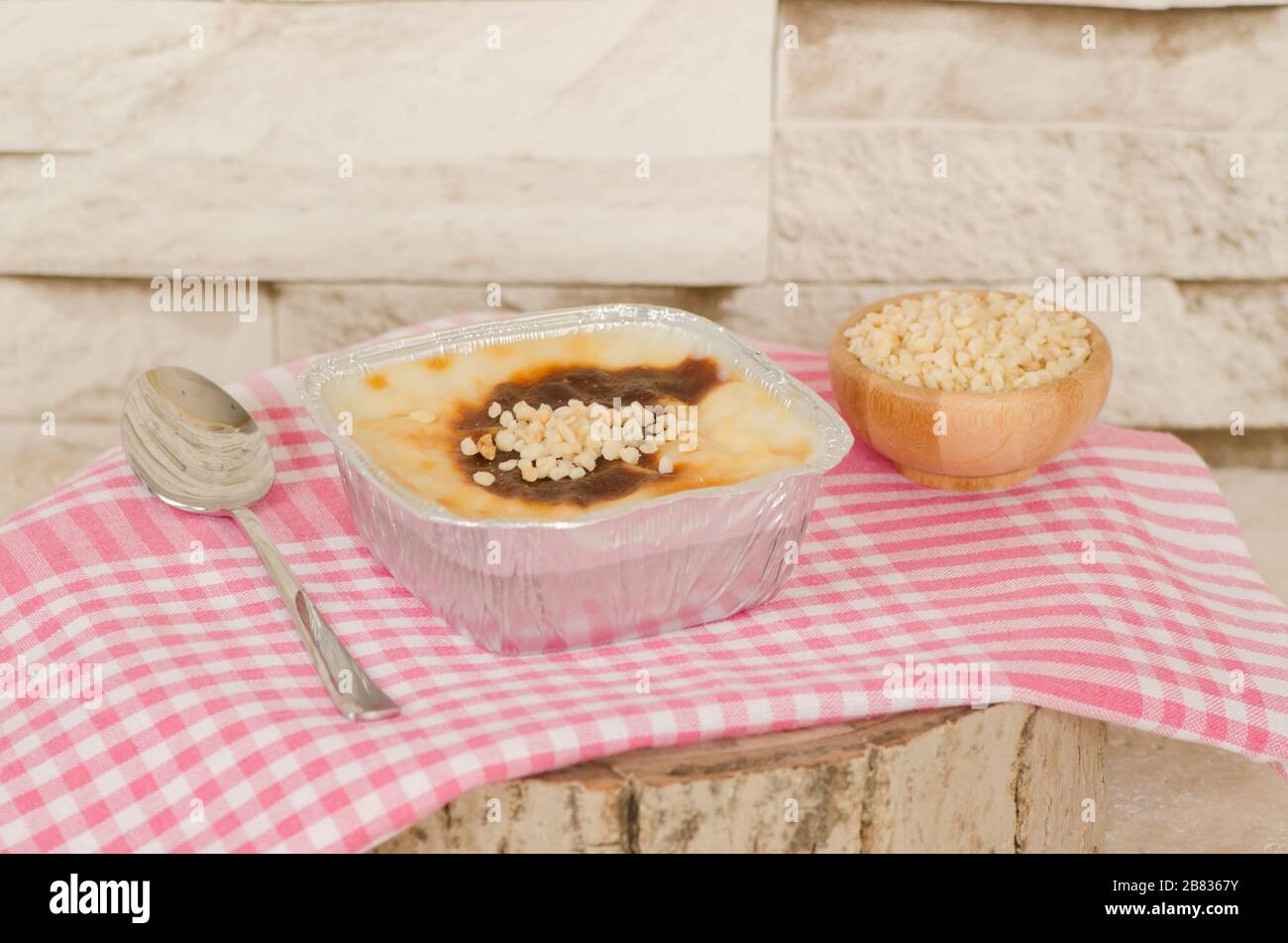 Sutlac - traditional turkish dessert stock photo Stock Photo - Alamy