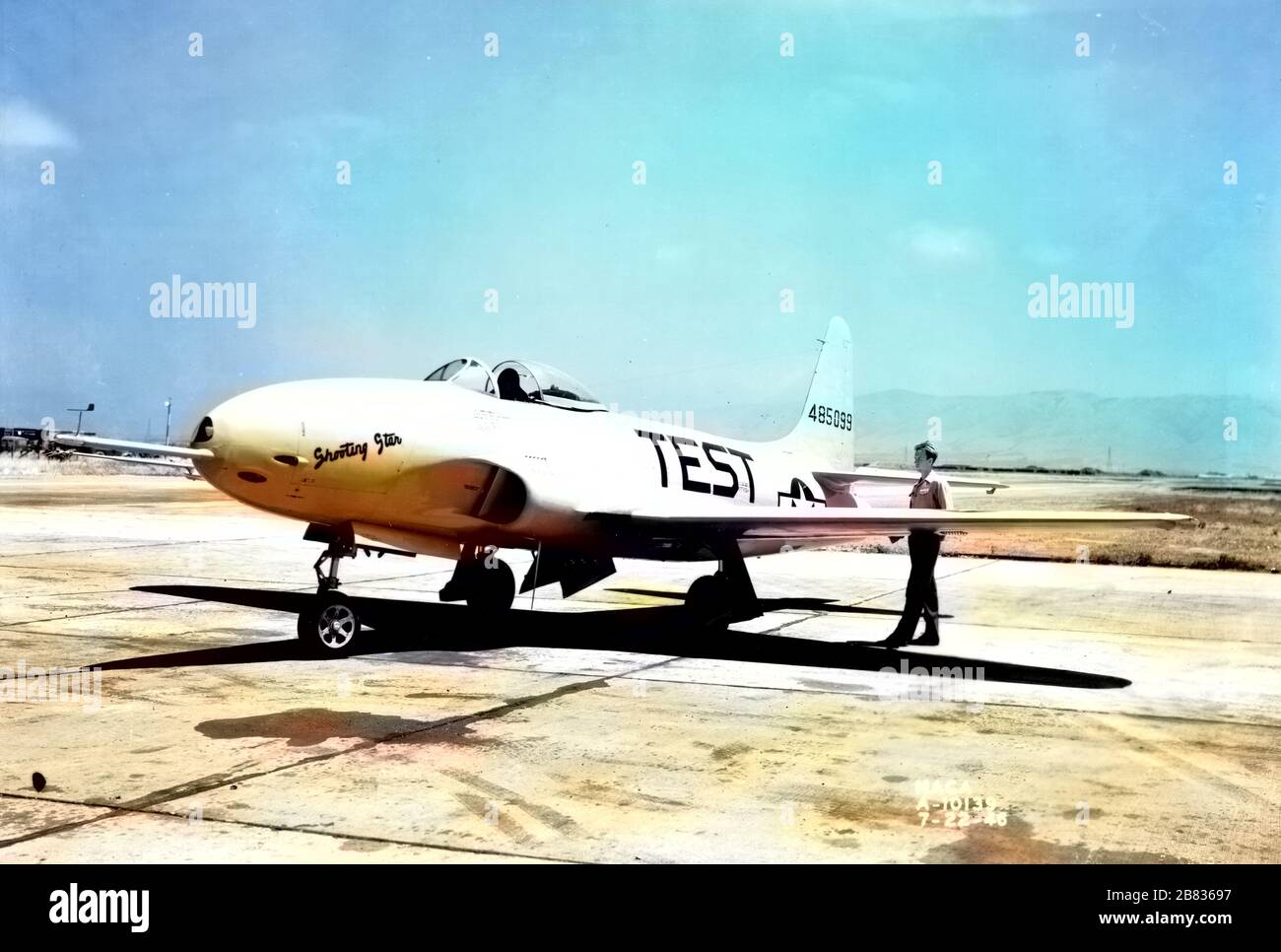 Lockheed P-80A Shooting Star aircraft on the ramp at the Ames ...
