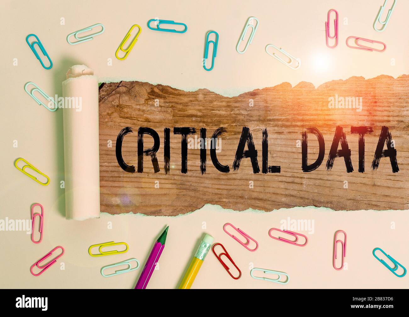 Conceptual hand writing showing Critical Data. Concept meaning elements ...