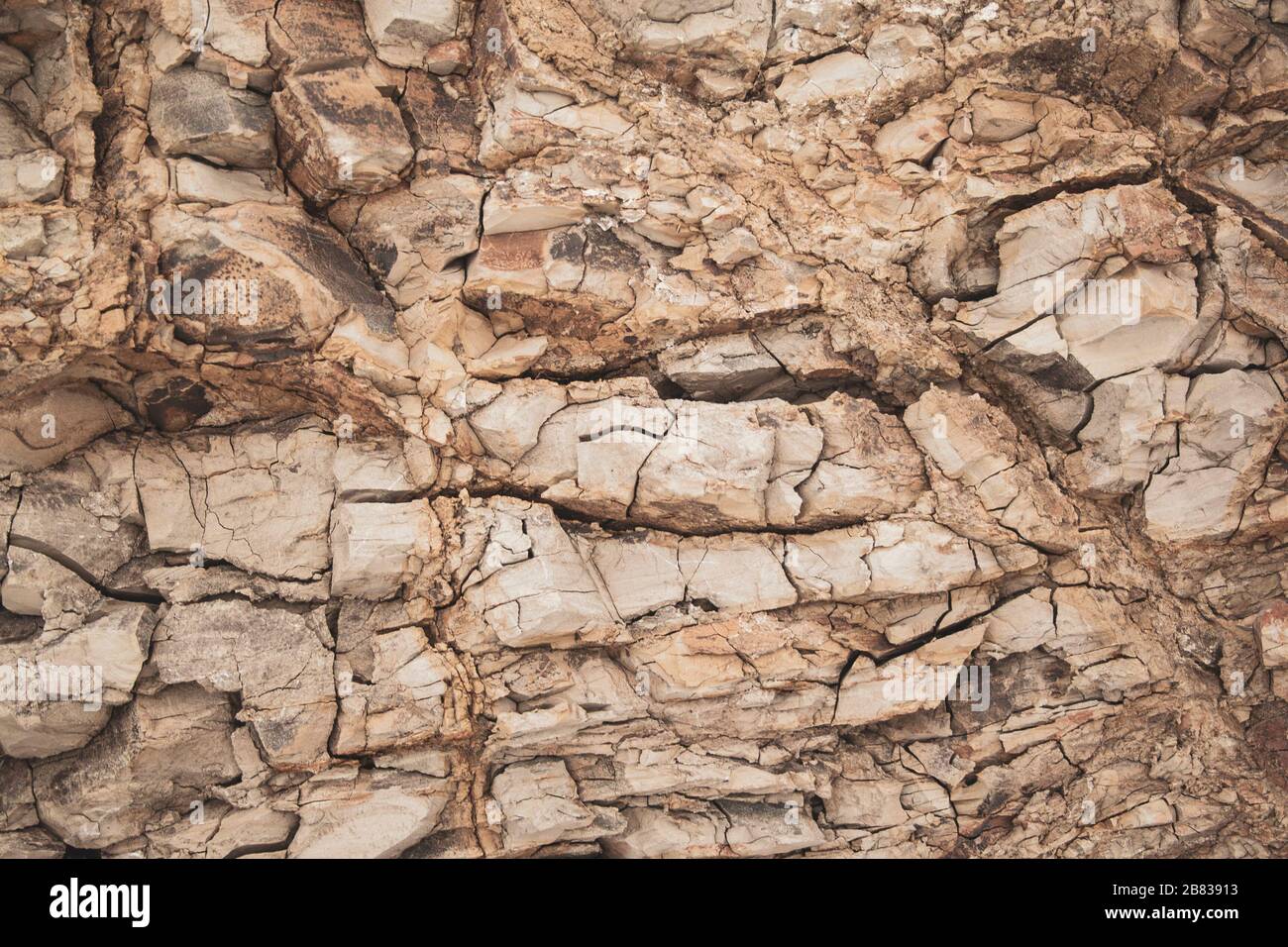 Rough clay rock and dirt under ground texture, Earth brown dry mud ...