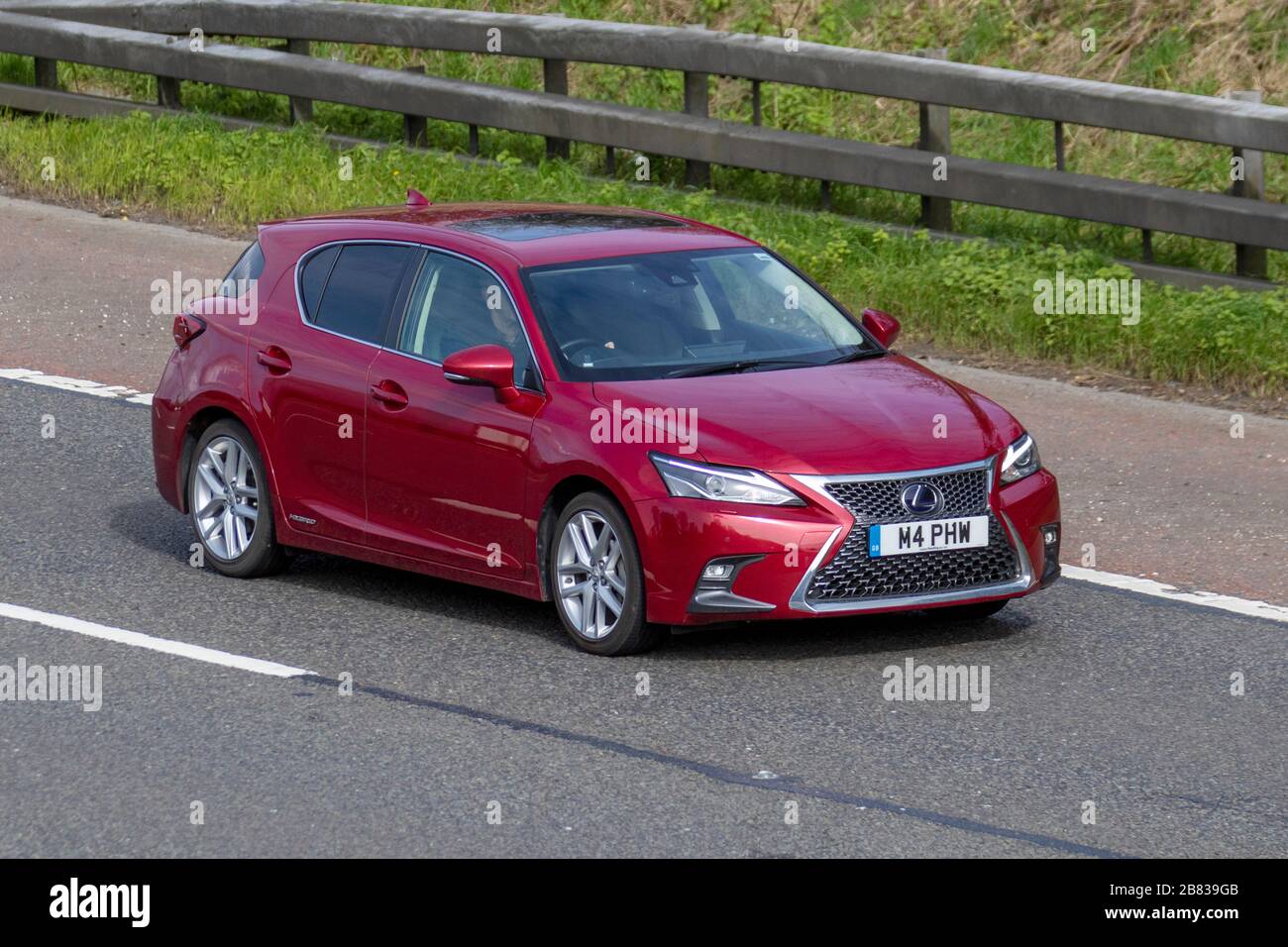 2019 RED Lexus CT 200H Takumi CVT; UK vehicular traffic, transport ...