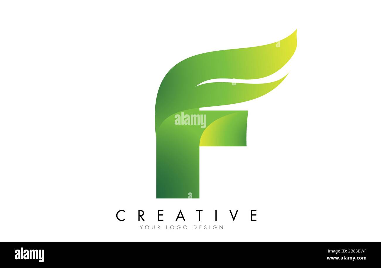Letter F with eco leaf concept design vector illustration Stock Vector ...