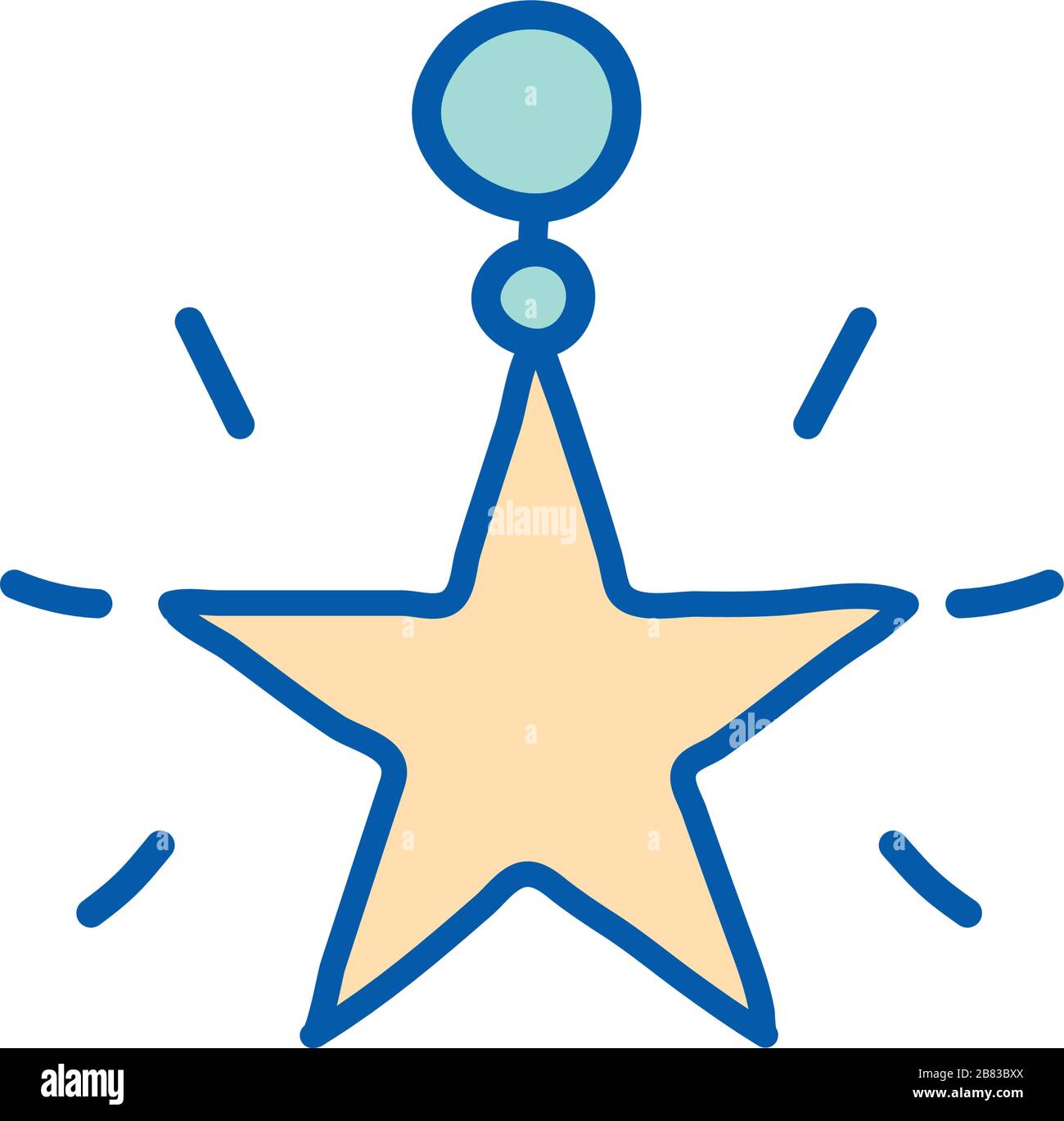 Isolated star line and fill style icon vector design Stock Vector Image ...