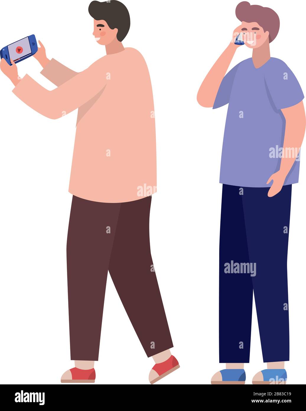 Boys with smartphones vector design Stock Vector Image & Art - Alamy
