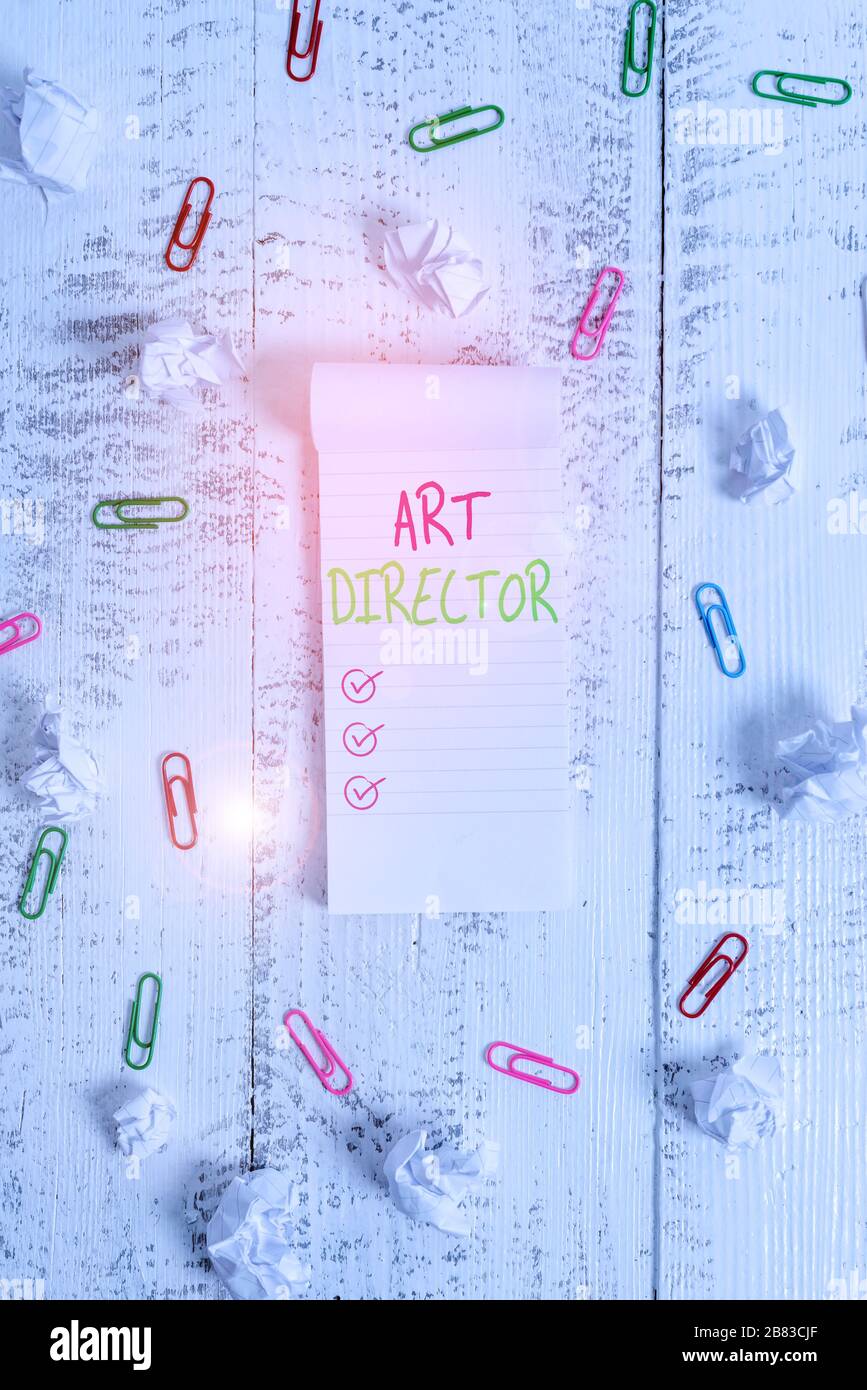Conceptual hand writing showing Art Director. Concept meaning ...