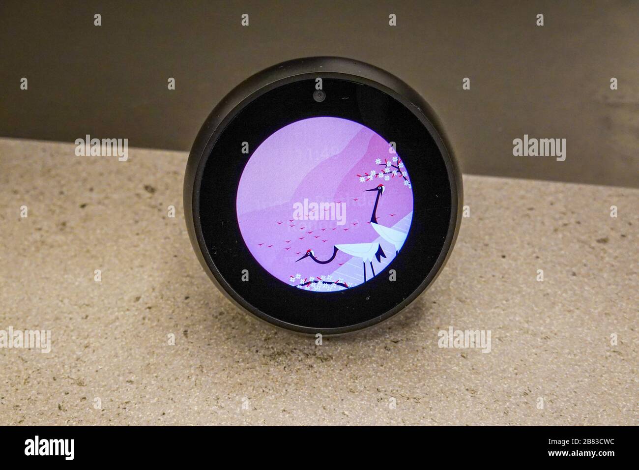 Seattle, WA/USA-9/15/19: An Amazon Alexa Spot for sale an Amazon ...