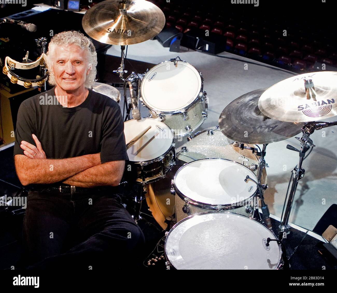 Drummer Don Brewer performs with Bob Seger and the Silver Bullet Band ...