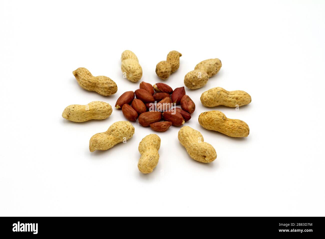 peanuts forming a sun Stock Photo - Alamy